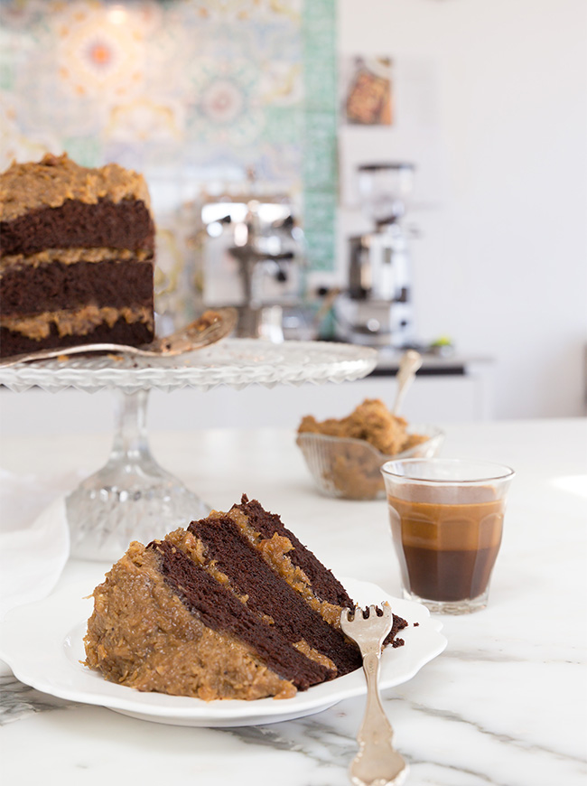 German Chocolate Layer Cake ⋆ Hunter Gatherer Gourmet
